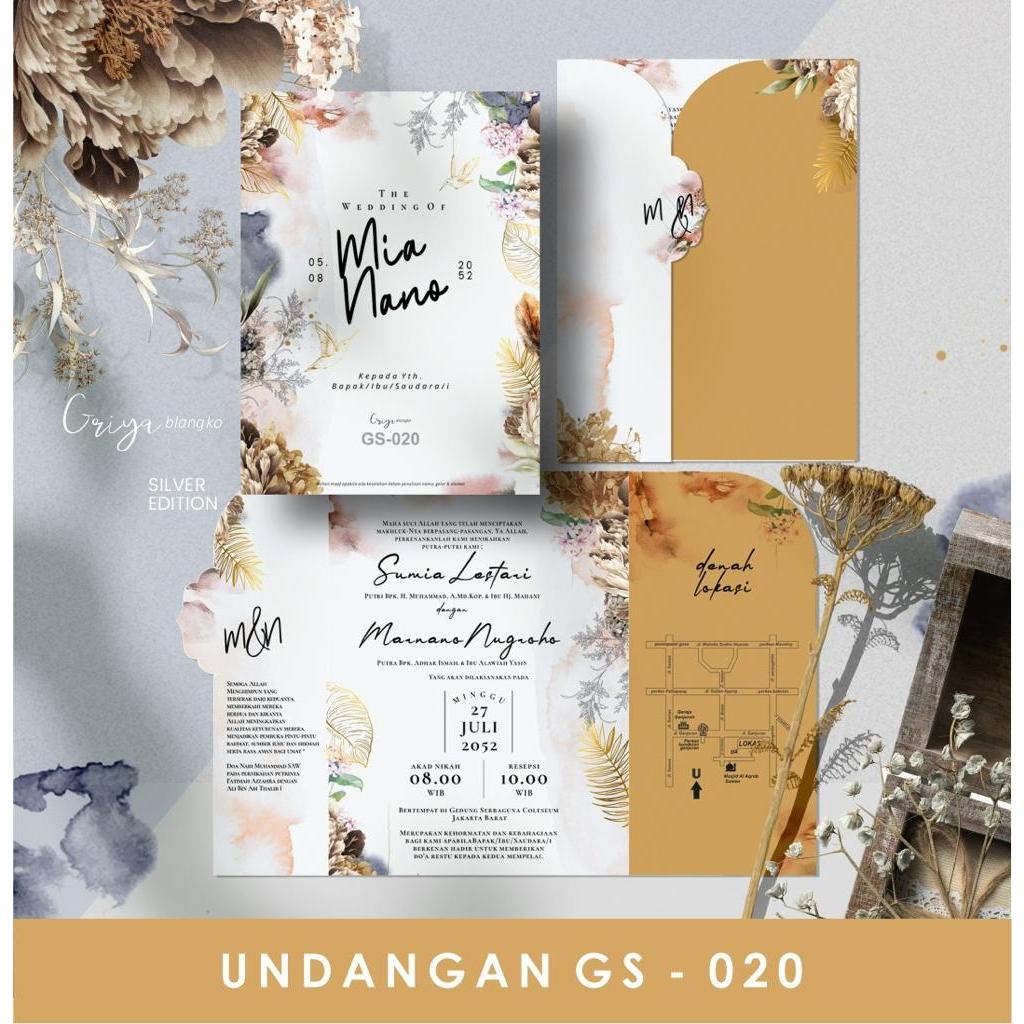 Jual GS-020| Blangko Undangan | Undangan Print | Undangan Kosong | Undangan Griya | Undangan ...
