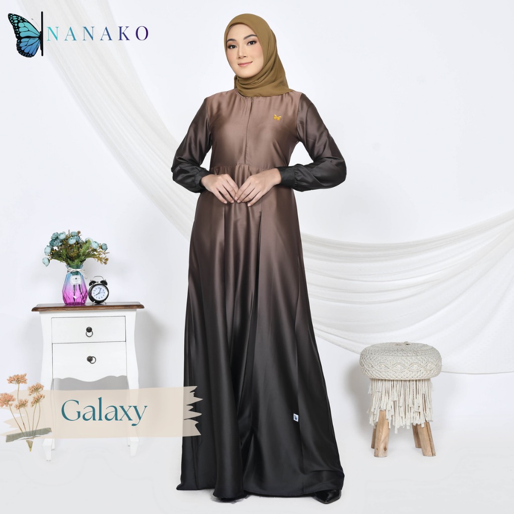 Jual Gamis gradasi khusus panjang 145 premium Dress muslim Fashion ...