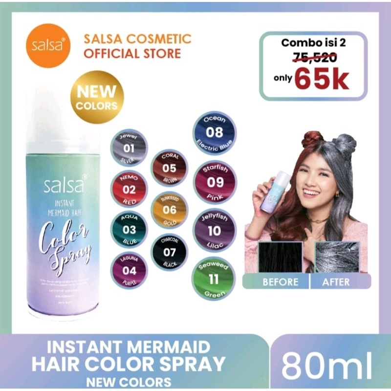 Jual Salsa hair color spray salsa , semir spray , spray pewarna rambut ...