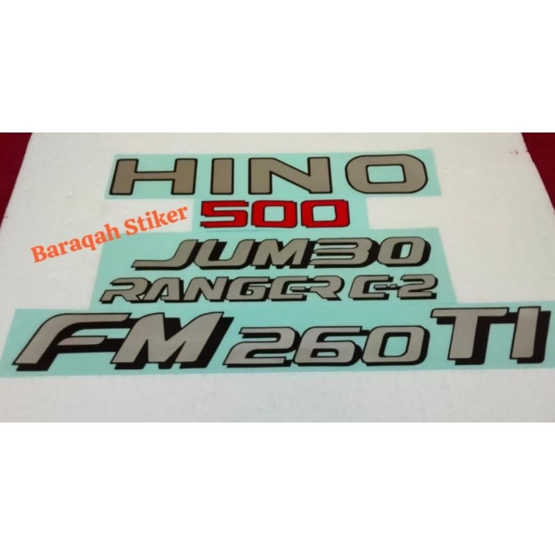 Jual striping stiker mobil truk tulisan Hino 500 Jumbo Ranger e2 ...