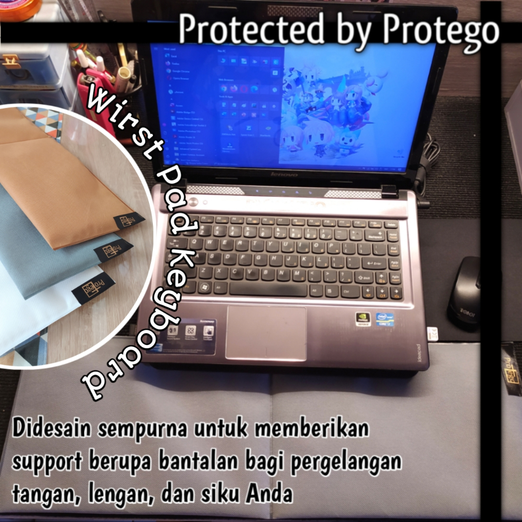 Jual PROTEGO Wirst Pad Alas Busa Bantalan Tangan Anti Pegal Kram Kesemutan Wirstpad Deskmat PART ...