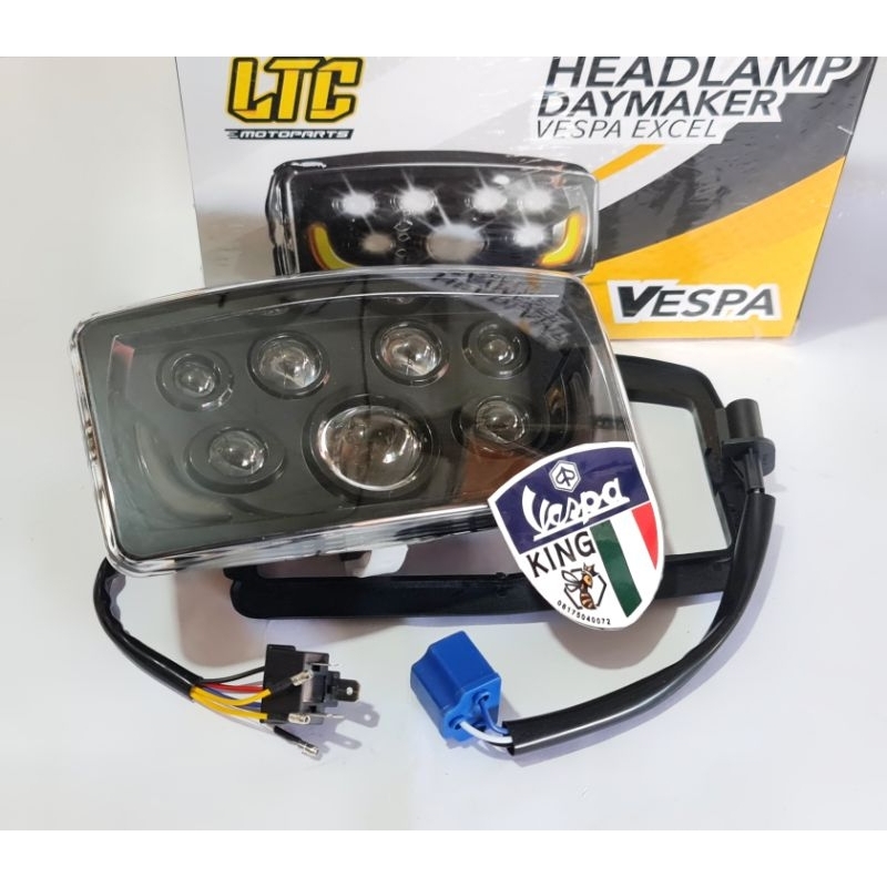 Jual lampu daymaker vespa Excel LTC headlamp daymaker vespa klasik ...