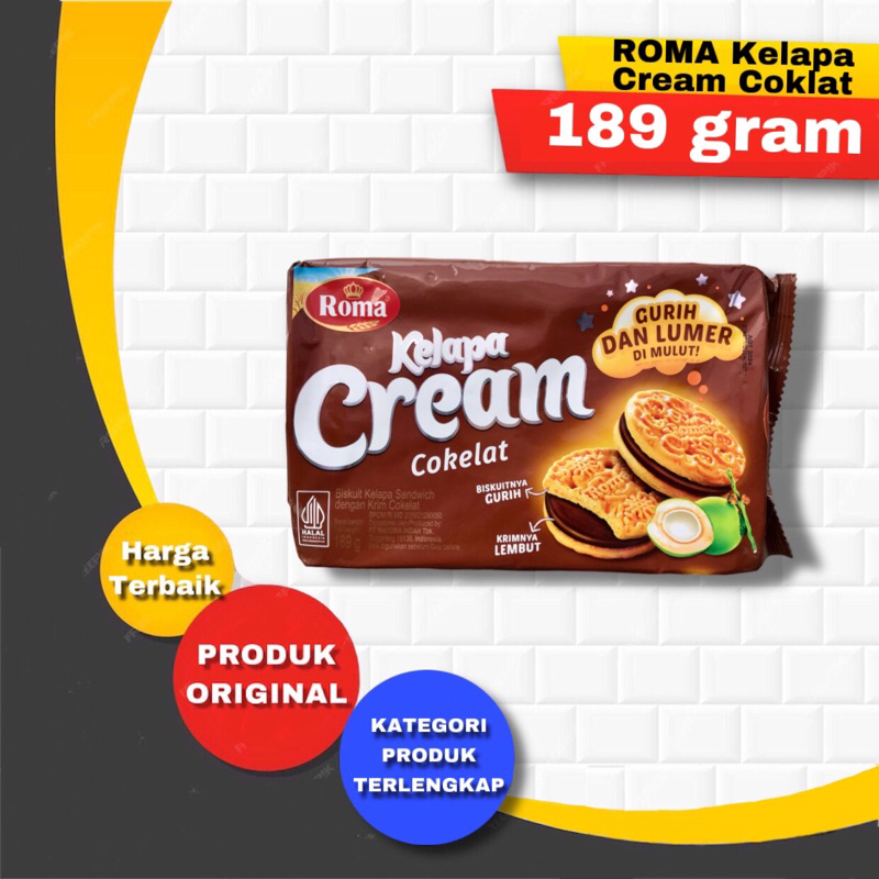 Jual Roma Kelapa Cream susu Coklat Cemilan biskuit wafer kue cemilan ...
