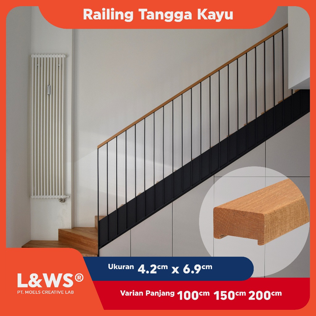 Jual Railing Tangga Kayu [Wood Handrail 003] | Shopee Indonesia
