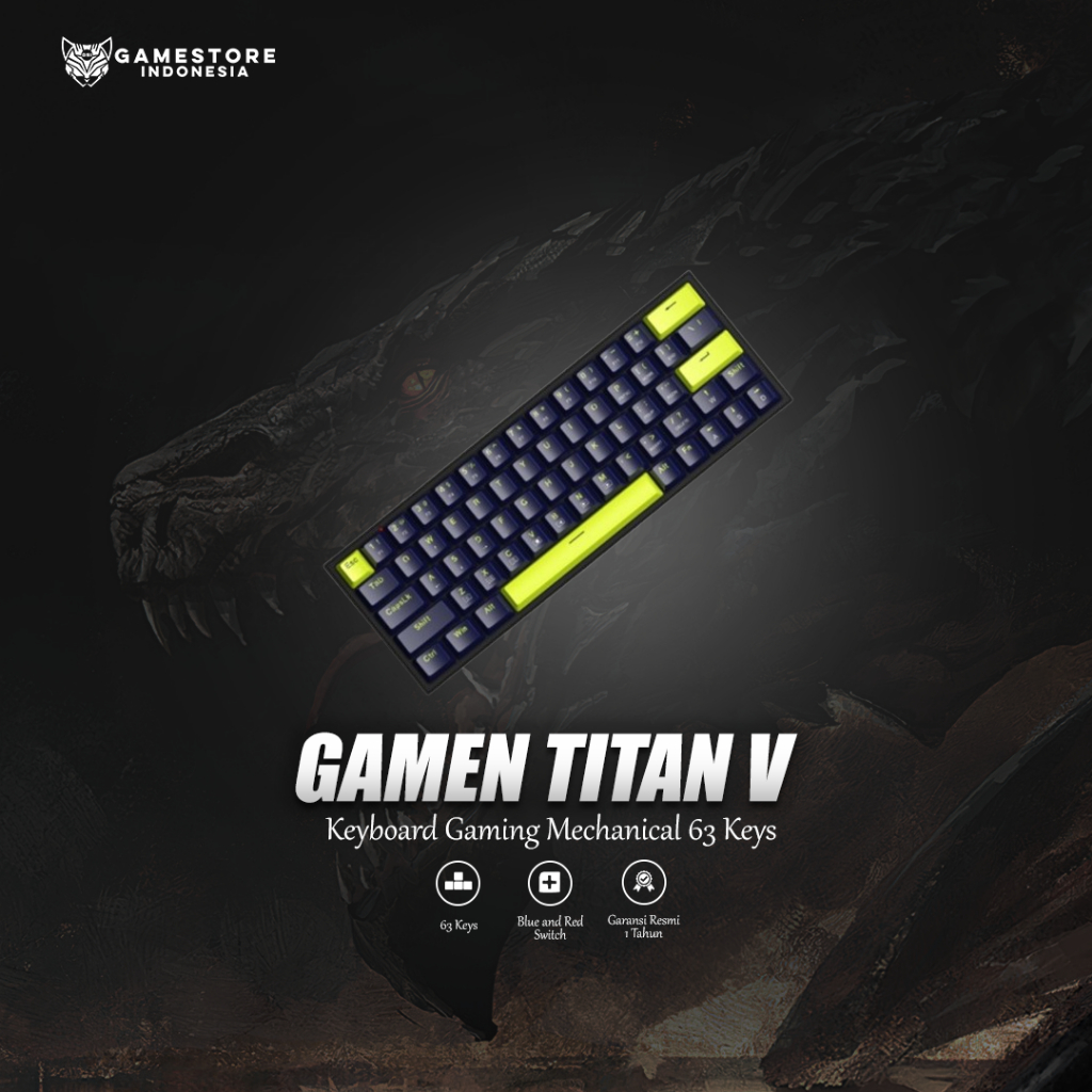 Jual GAMEN Titan V Lite Latest Titan Series Keyboard Gaming Mechanical ...