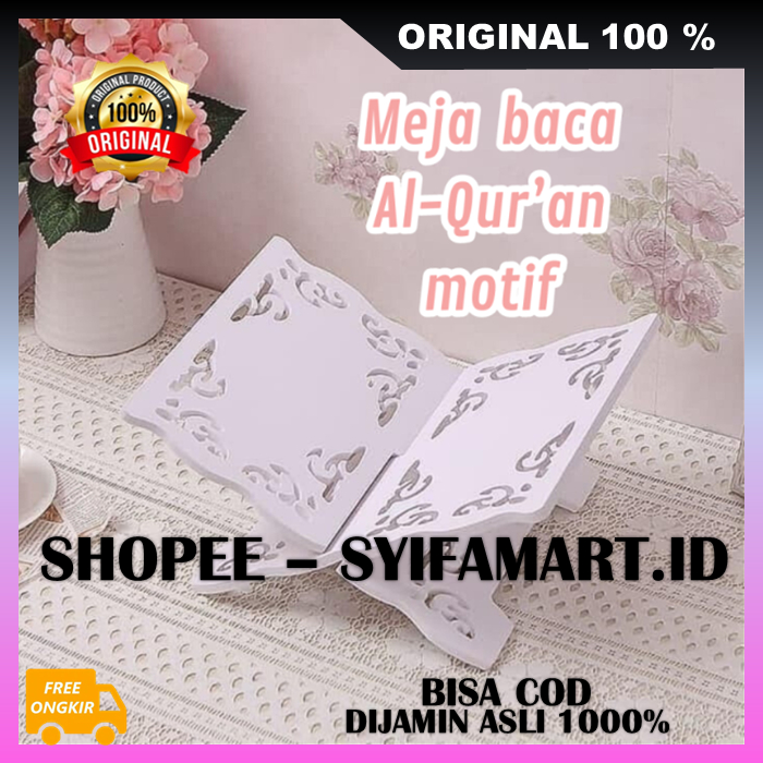 Jual Meja Baca Al-Quran Motif Tempat Baca Al-Quran Buku 100% ORIGINAL ...