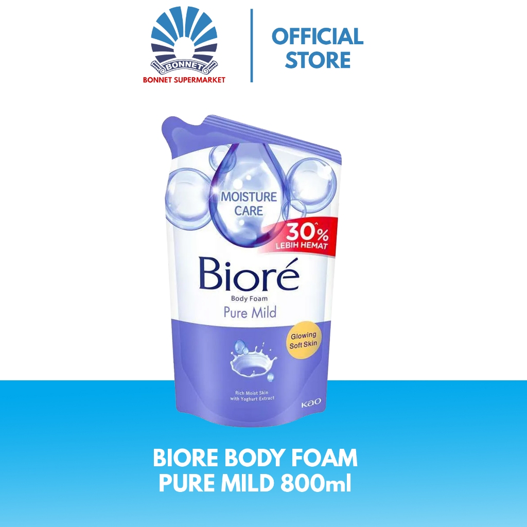 Jual Biore Body Foam Pure Mild 800ml | Shopee Indonesia