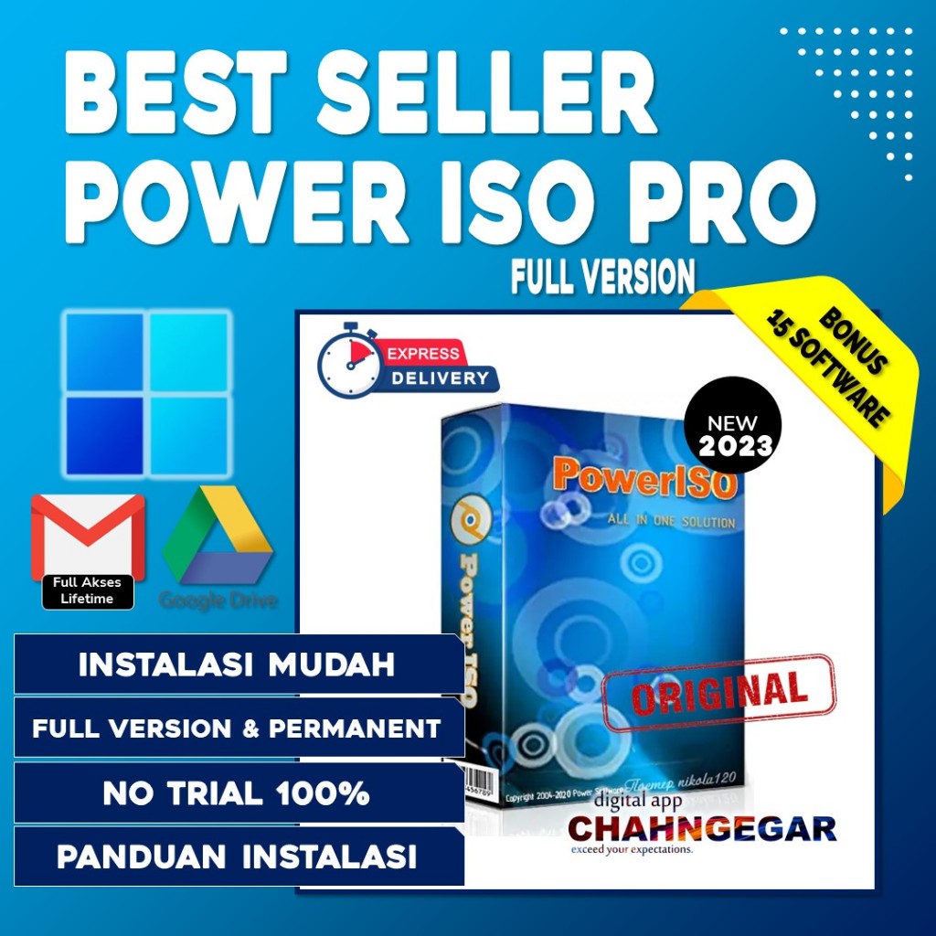 Jual PowerISO 2023 Pro Lisensi Full Lifetime Software Burning File ISO ...