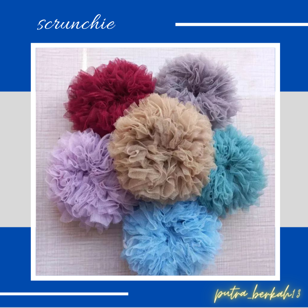 Jual SCRUNCHIE/ikat rambut Cepol hijab anti pusing BERVOLUME DAN RINGAN ...