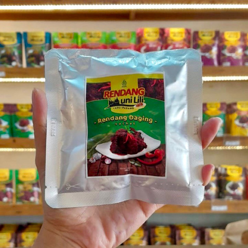 Jual RENDANG DAGING 250 GR ASLI PADANG UNI LILI - MD BPOM HALAL MUI | Shopee Indonesia