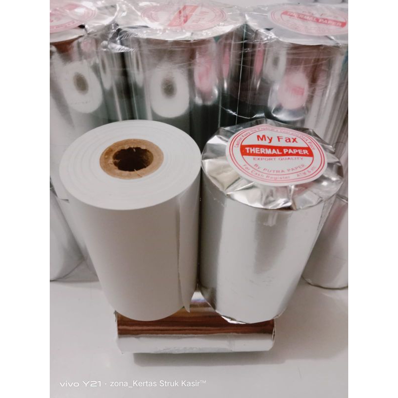 Jual kertas thermal 80x50mm paket 10 Roll struk printer ukuran 80mm ...