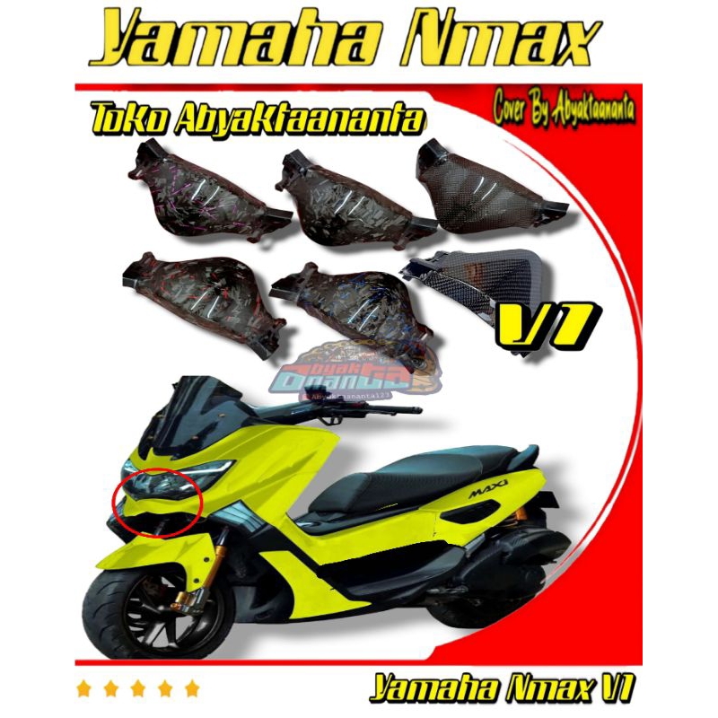 Jual DAGU BAWAH LAMPU NMAX OLD CARBON Kevlar Carbon Fiber Parts ...