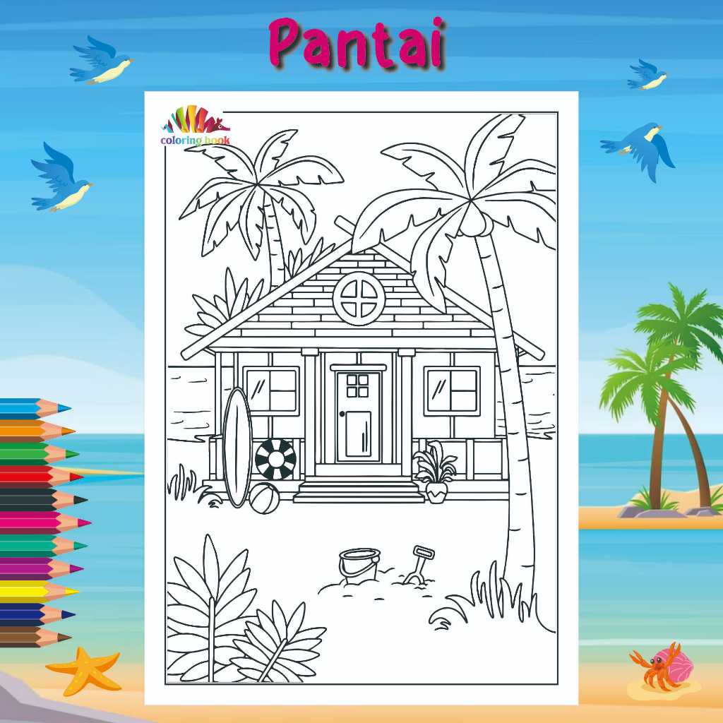 Jual KERTAS MEWARNAI / COLORING / KERTAS GAMBAR / PANTAI / KERTAS ...