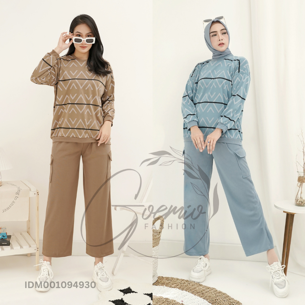 Jual Pre Order ilook | LD 120 One Set Tipe X Setelan Katun Mini Combi Katun Knit Atasan Dan ...
