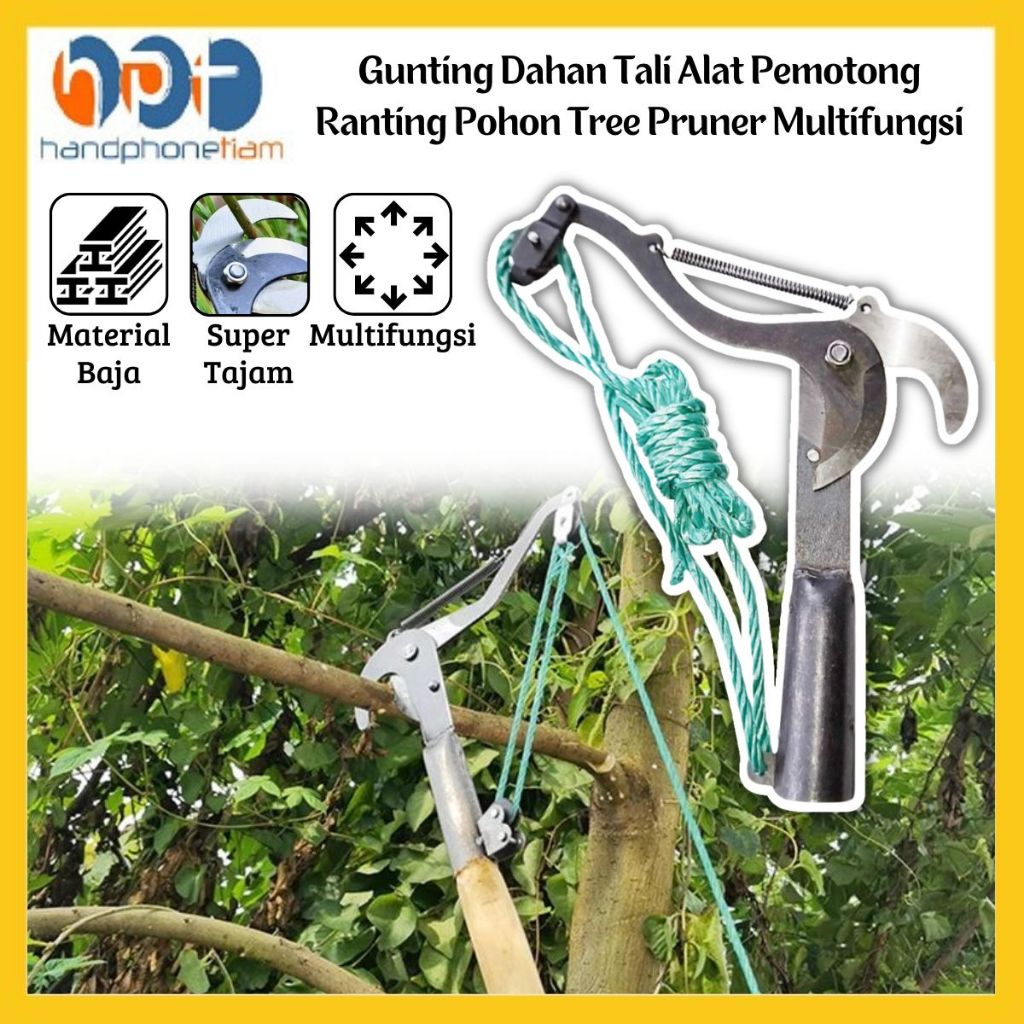 Jual Gunting Dahan Tali Tarik Alat Pemotong Ranting Pohon Tinggi/Perlengkapan Berkebun Tree ...