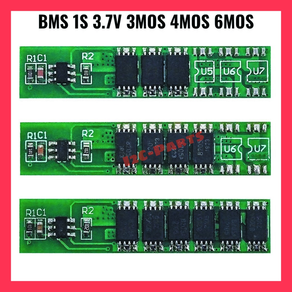 Jual BMS 1S 7.5A 10A 15A 3.7V 3/4/6MOS Battery Protection Board ...