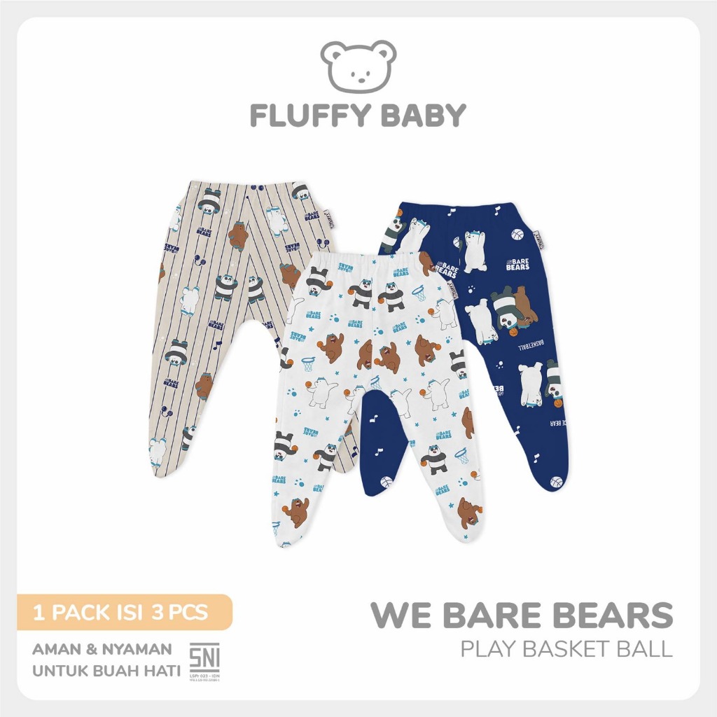 Jual FLUFFY Celana Panjang Tutup Kaki WE BARE BEARS (Isi 3Pcs) CKA WPB NB | Shopee Indonesia