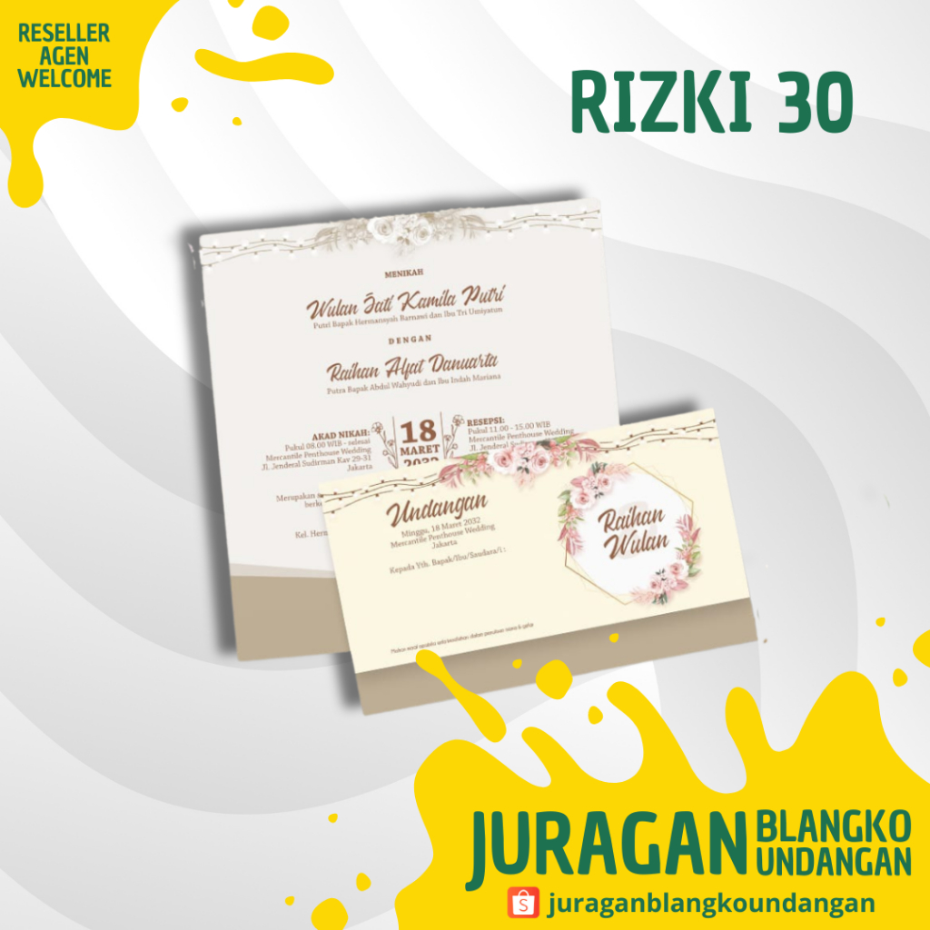 Jual BLANGKO UNDANGAN RIZKI 30 | SUPPLIER BLANGKO UNDANGAN | GROSIR ...