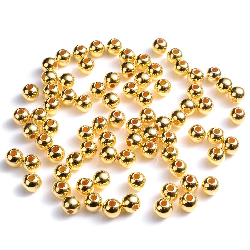 Jual 100pcs | Manik Manik Gold Glory | Manik Manik Bulat Aestetik 14K ...
