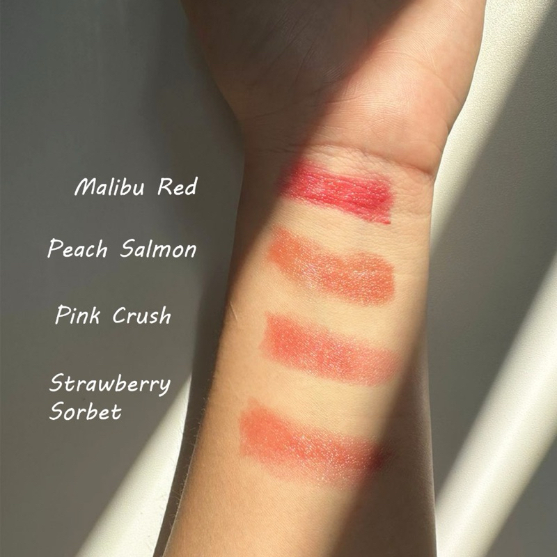 Jual BPOM Covermake Tinted Lip balm Malibu Red | Peach Salmon | Pink ...