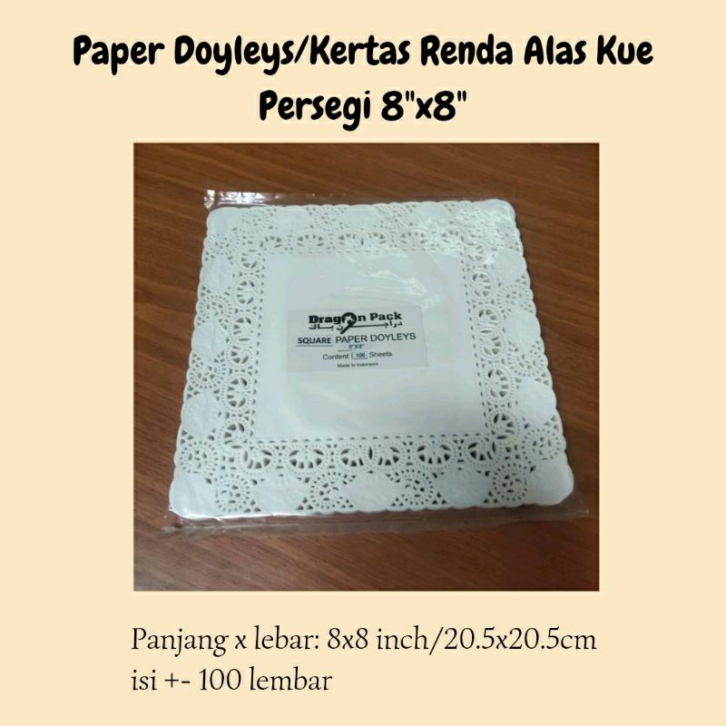 Jual Paper Doyleys Persegi 8x8 inch/Kertas Renda Alas Kue | Shopee ...