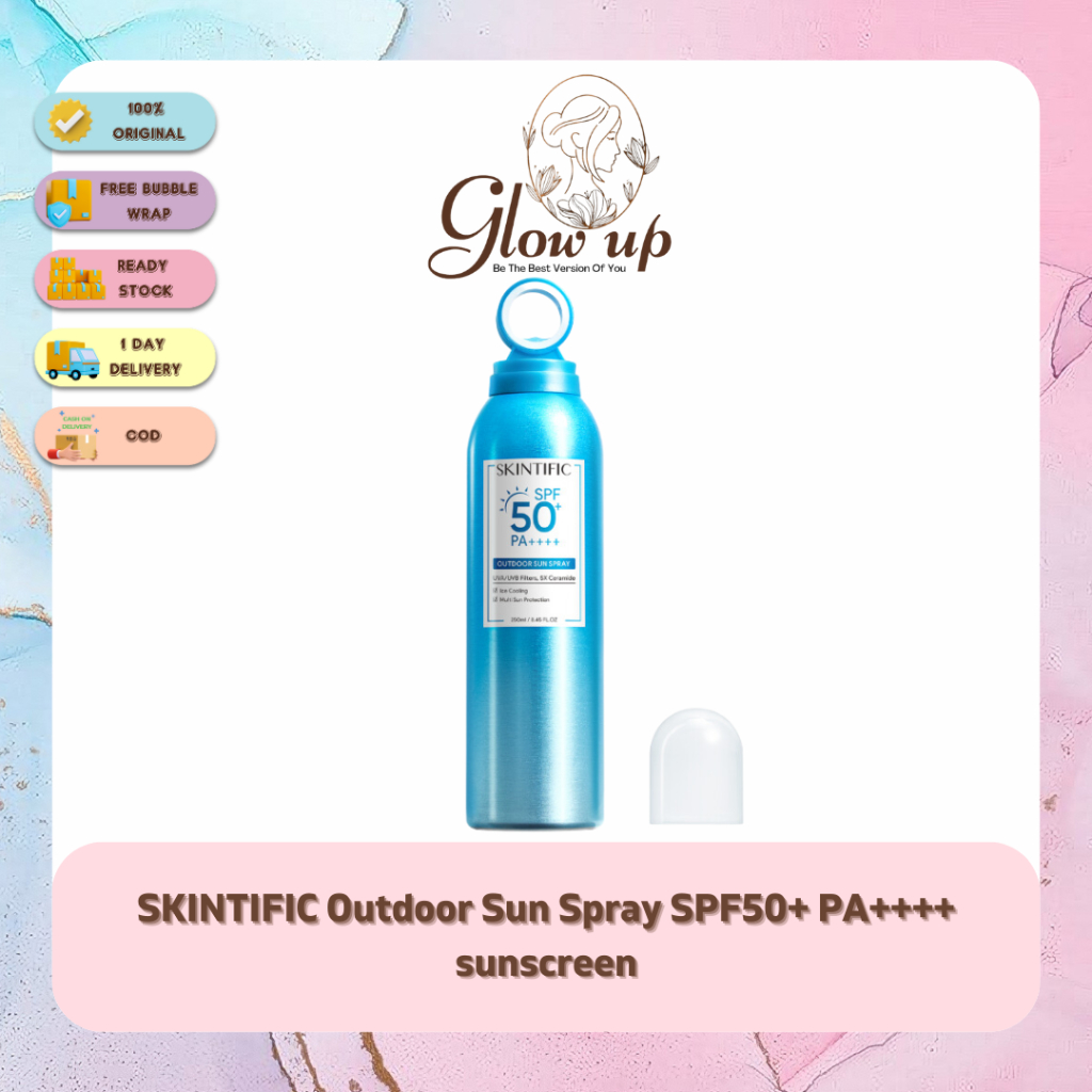 Jual SKINTIFIC Outdoor Sun Spray SPF50+ PA++++ sunscreen sunblock badan ...