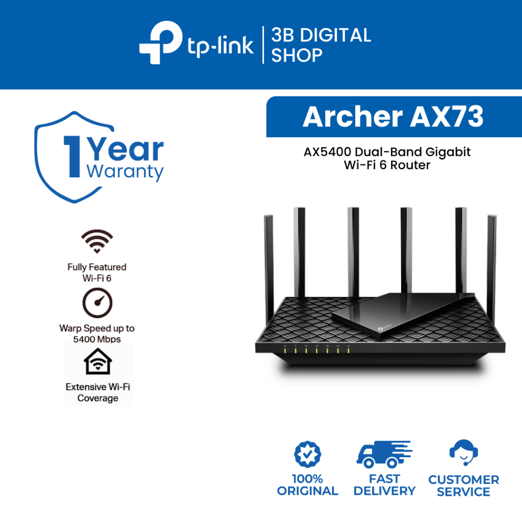 Jual TP-Link Archer AX73 AX5400 Dual-Band Gigabit Wi-Fi 6 Router ...