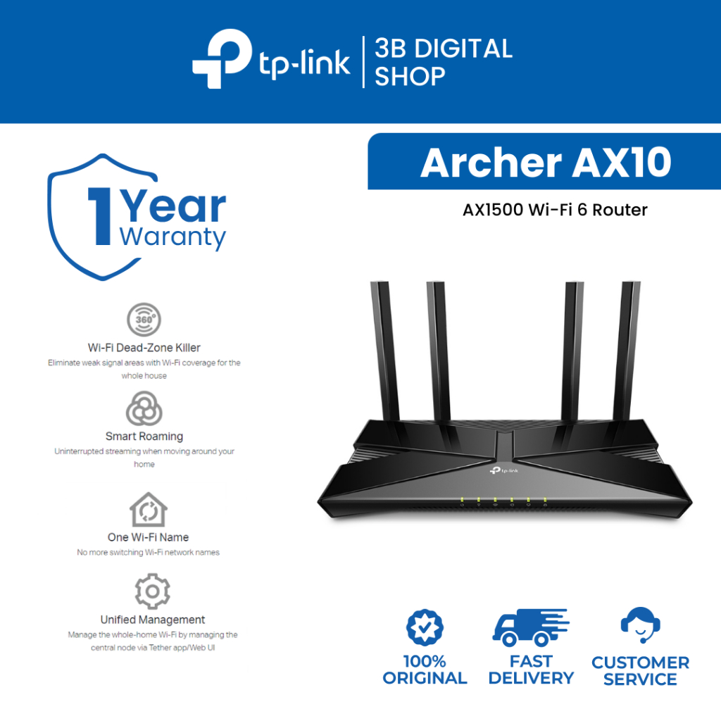 Jual Tp-Link Archer AX10 AX1500 Wi-Fi 6 Router Tplink | Shopee Indonesia