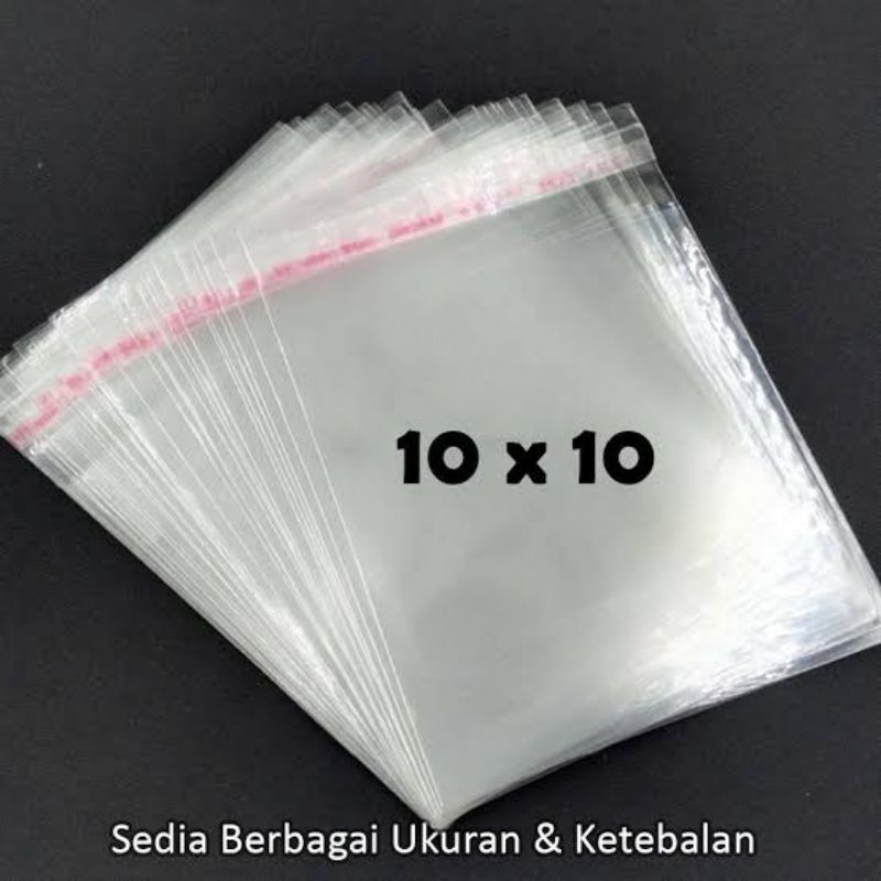 Jual Plastik opp 10x10 isi 100lembar / Plastik rekat 10x10 / Plastik kemasan / Plastik souvenir ...