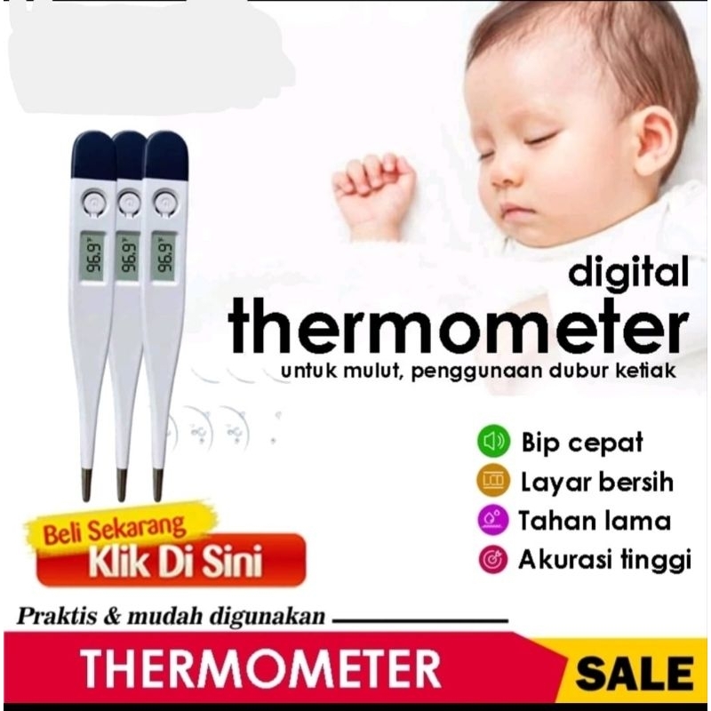 Jual Termometer Digital / Thermometer Akurat Pengukur Suhu Tubuh orang ...