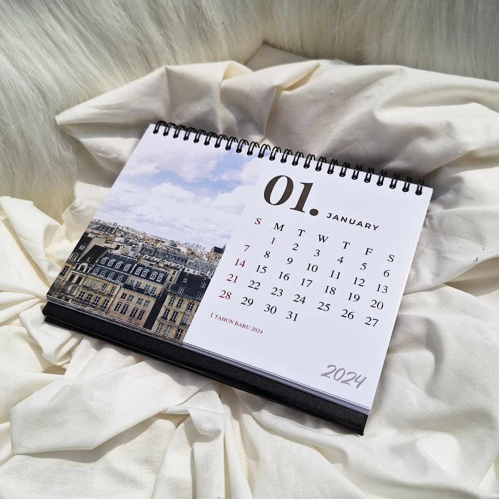 Jual Kalender Meja Travel Horizontal 2024 Aesthetic Premium Quality ...