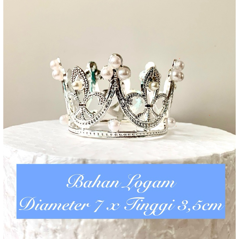 Jual Mahkota Crown Princess Pearl Cake Topper Kue Ulang Tahun | Shopee ...