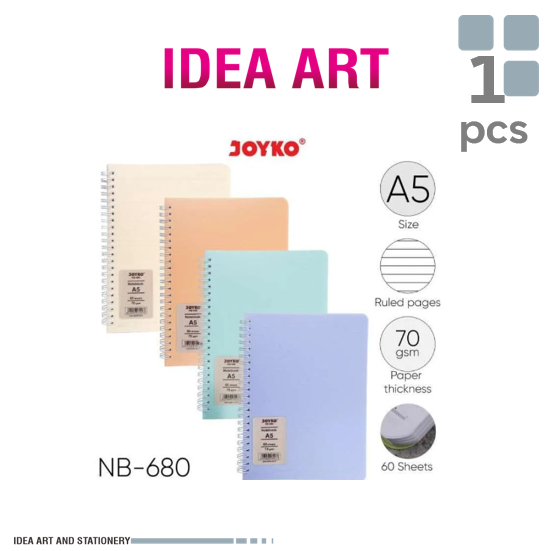 Jual Notebook / Buku Ring A5 Warna Pastel Joyko NB-680 / Pcs | Shopee ...