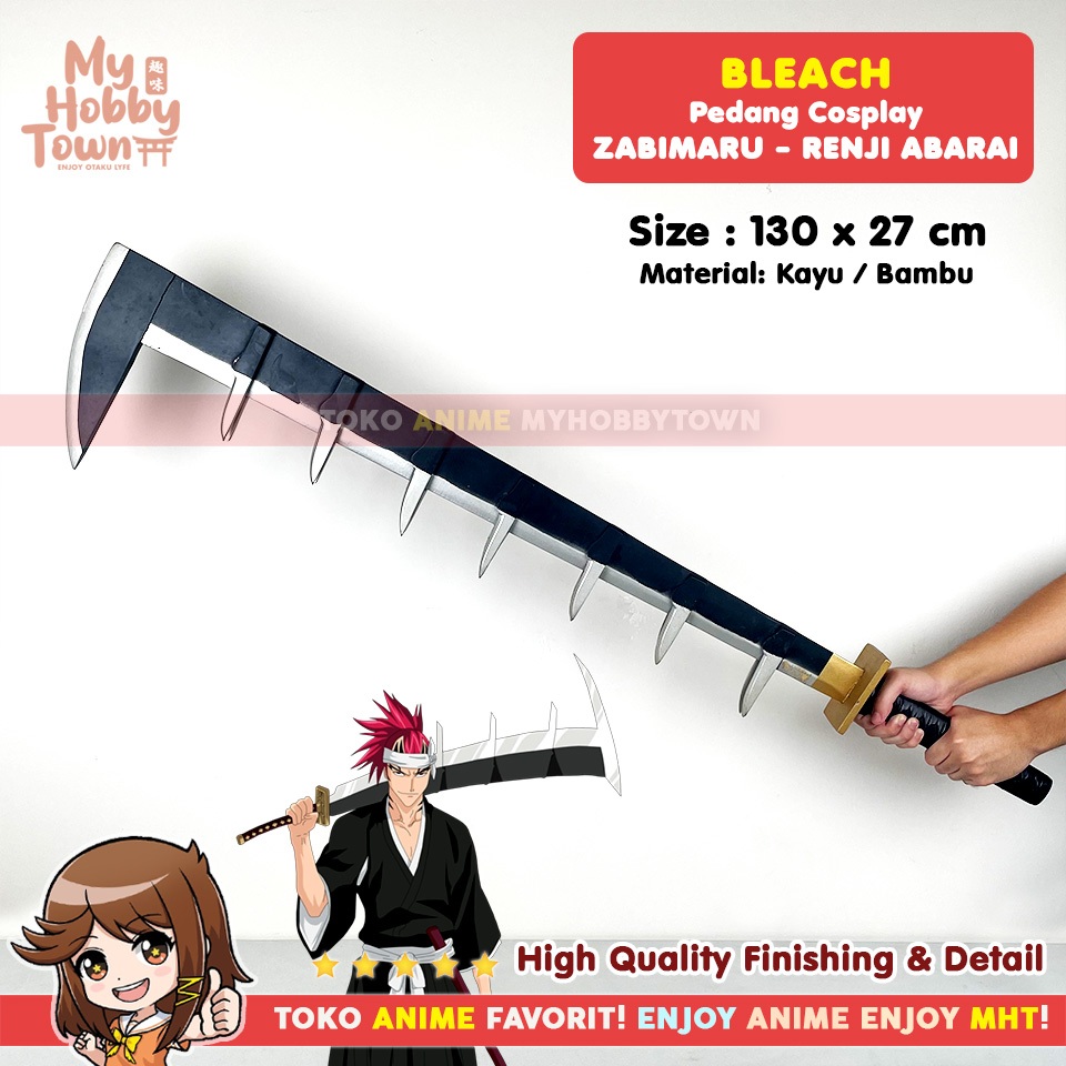 Jual [DISKON] Replika Pedang Kayu Cosplay Anime Zabimaru Zanpakuto ...