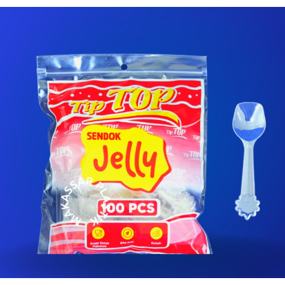 Jual (E-45) Sendok JELLY TIP TOP AGAR PUDDING ISI 100pcs Jelly Eskrim ...