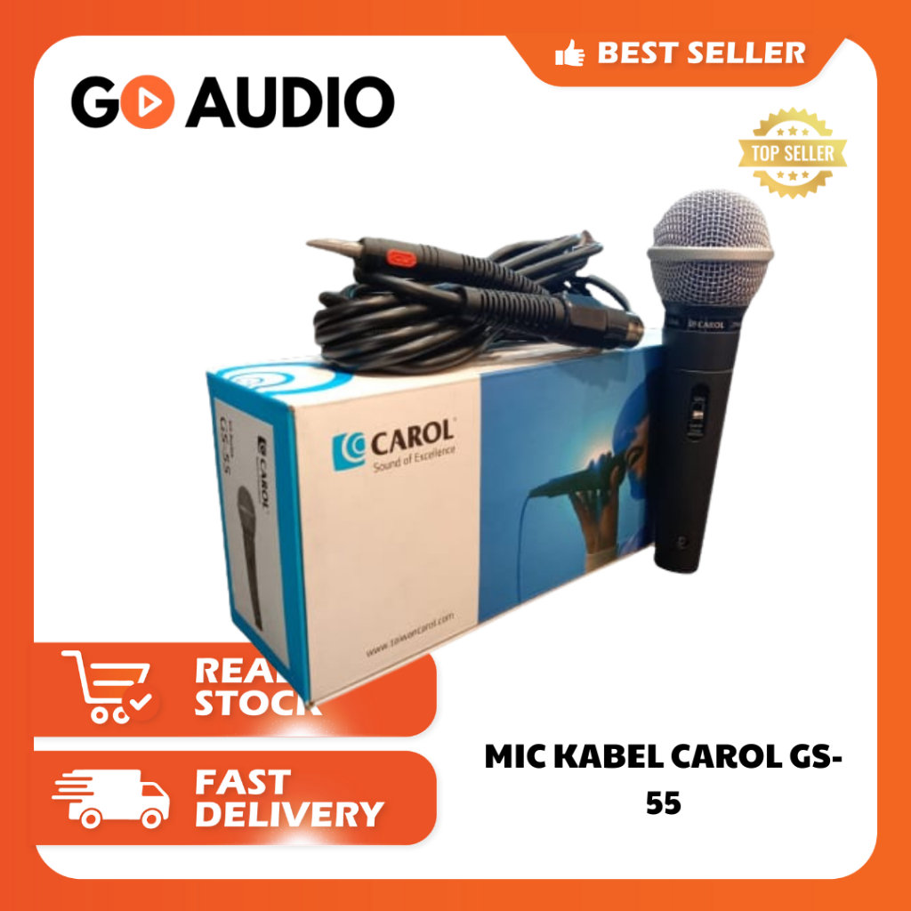 Jual CAROL | Mic Kabel Karaoke GS 55 101% Original | Microphone ...