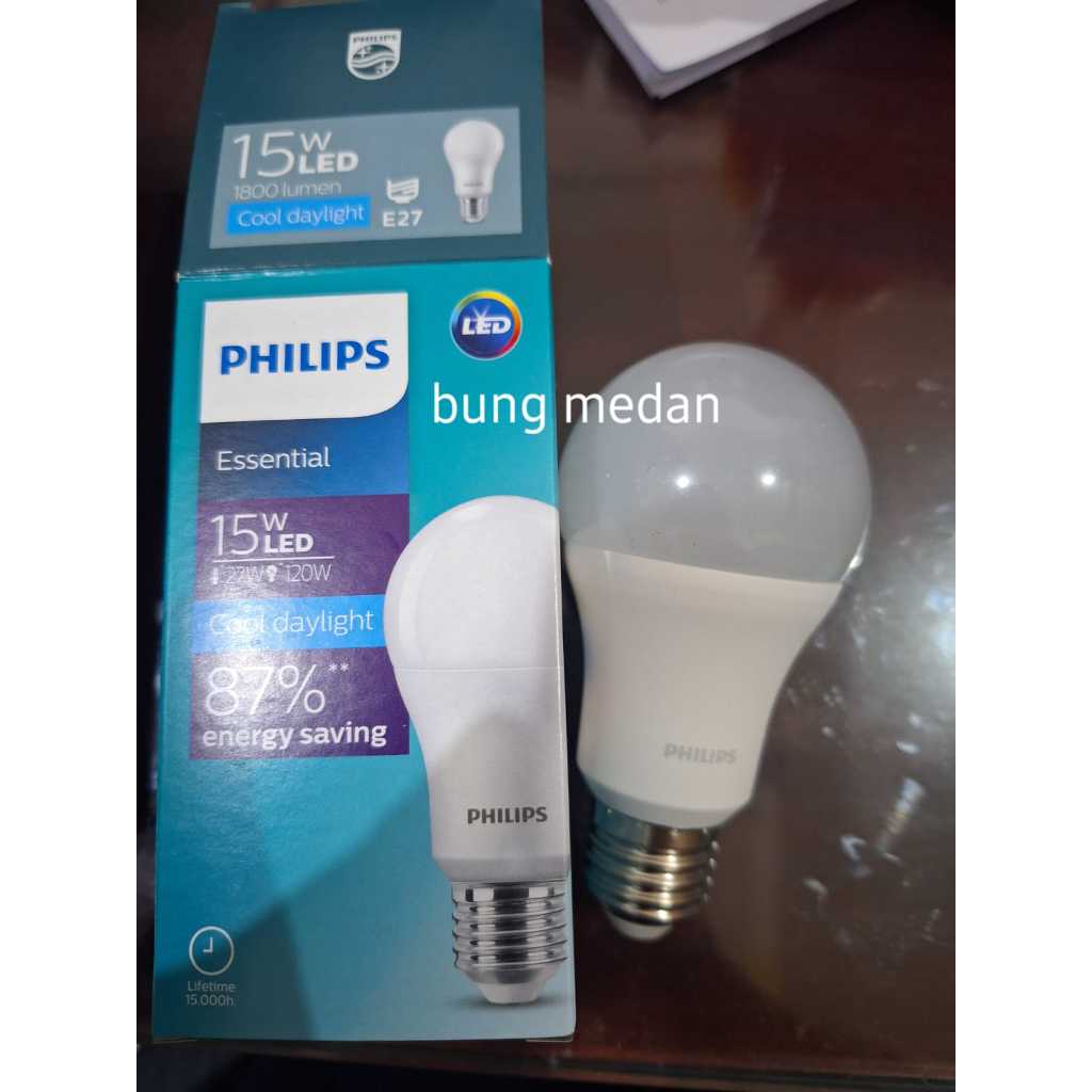 Jual LAMPU LED PHILIPS 15W BULB ESSENTIAL PUTIH 15 WATT 15WATT 15 W ORI | Shopee Indonesia