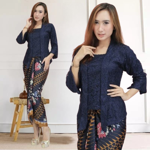 Jual Setelan Kebaya Modern Kutu Baru Brokat Kartini JUMBO / Set Kebaya Wisuda KutuBaru Brukat ...