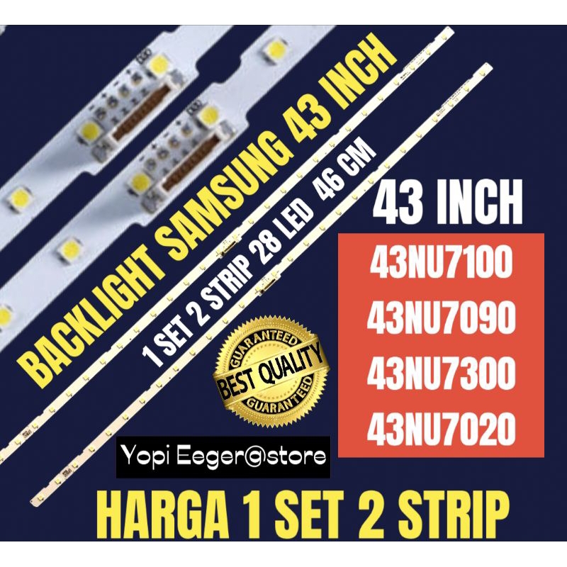 Jual BACKLIGHT TV LCD LED SAMSUNG 43 INCH UA-43NU7100-UA-43NU7090- UA-43NU7300- UA-43NU7020 ...