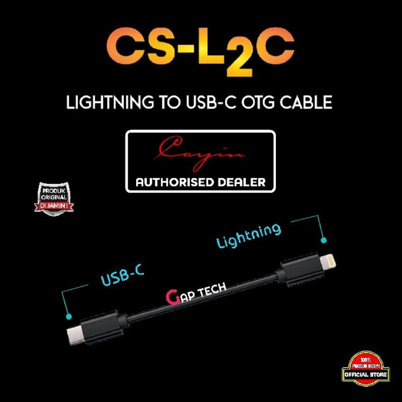 Jual Cayin CS L2C / CS-L2C Lightning to USB-C Cable Original | Shopee ...
