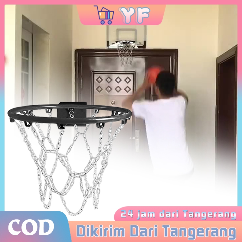 Jual Jaring Basket Rantai Besi Portabel Luar Ruangan Jaring Ring Basket ...