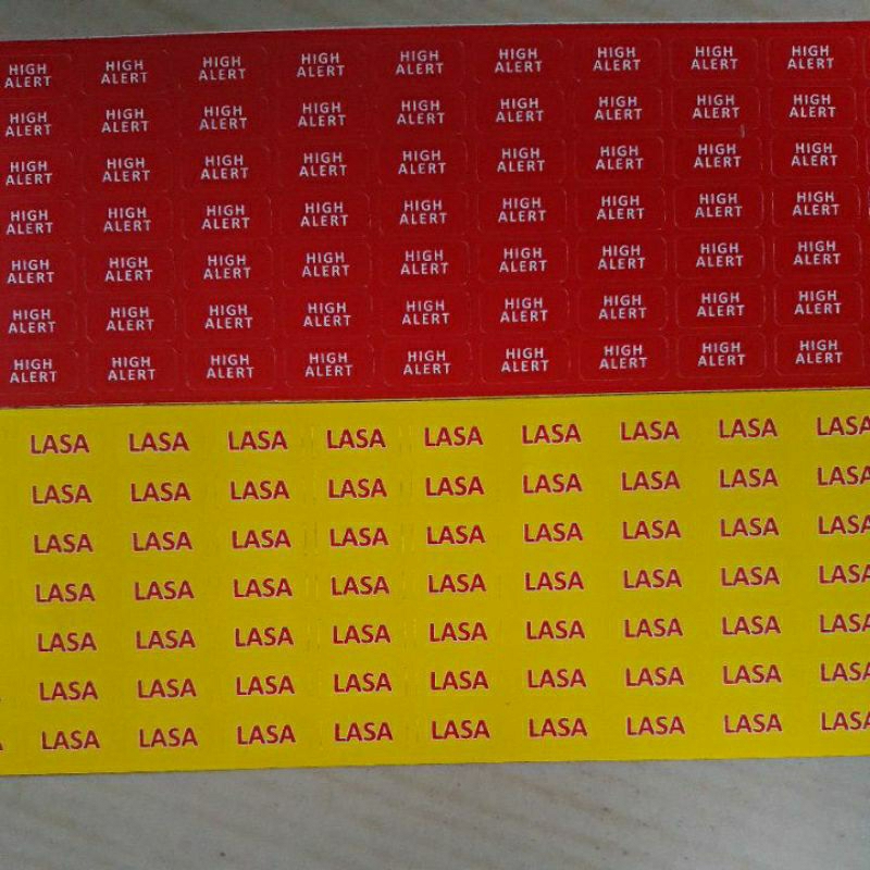 Jual Stiker Label Lasa dan High Alert Persegi | Shopee Indonesia