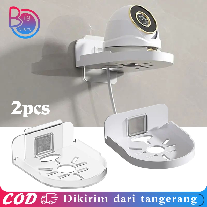 Jual Isi 2pcs Tempel Dudukan CCTV Dinding Transparan Stand CCTV Tempel ...