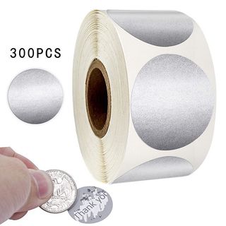 Jual 300pcs/Roll Sticker Gosok Label Stiker Scratch Pin Penutup Pin ...