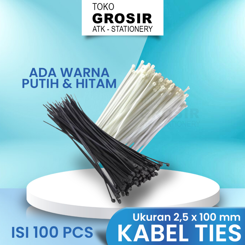 Jual KABEL TIES 2.5x100 MM 10CM (1 Pack isi 100pcs) | Shopee Indonesia
