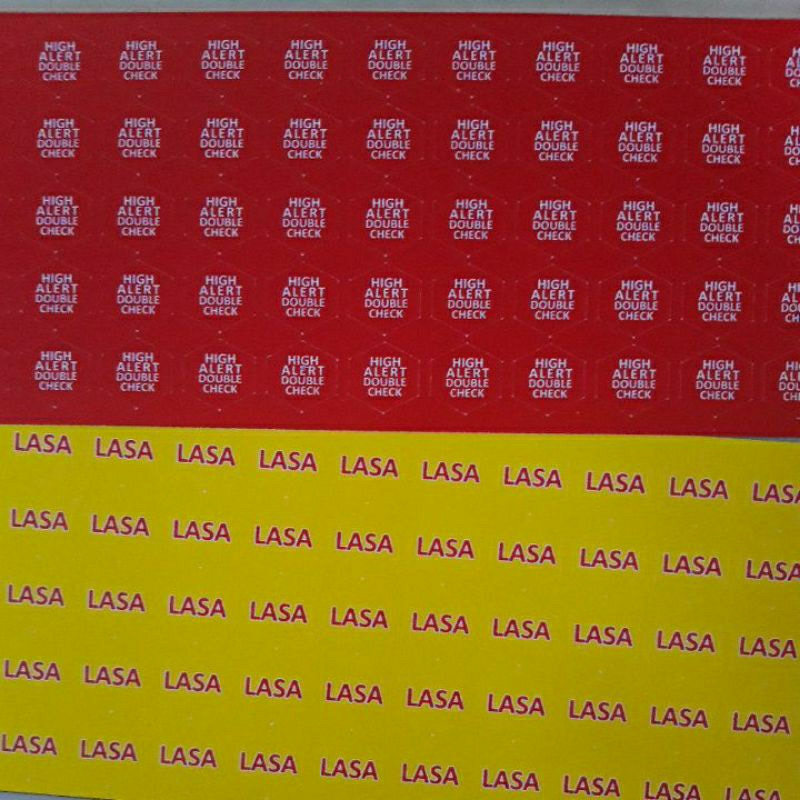 Jual Stiker Label Lasa dan High Alert segienam | Shopee Indonesia