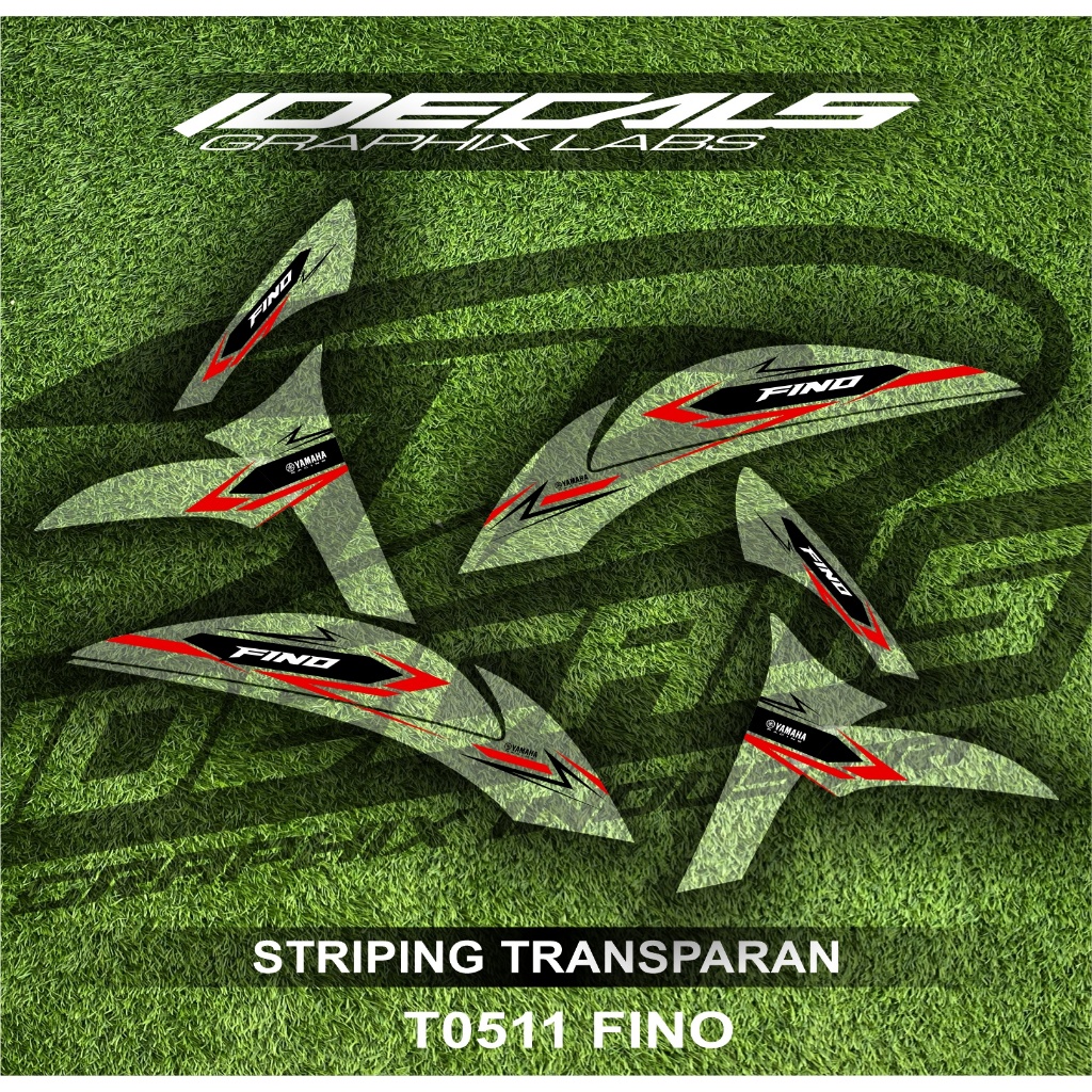 Jual T0511 Sticker striping transparan motor fino list variasi simple ...