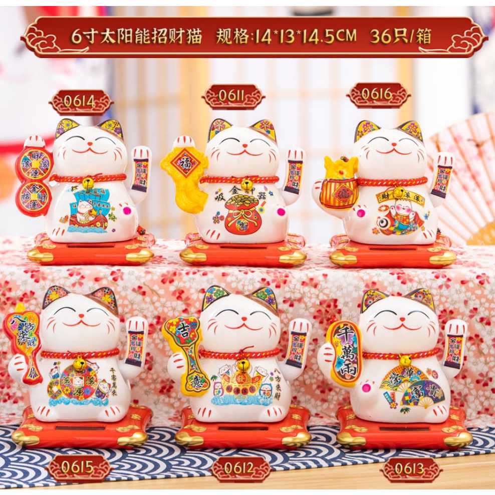 Jual Kucing Hoki Rejeki Maneko Neki White Besar Uk 14cm x 13cm x 14.5cm ...