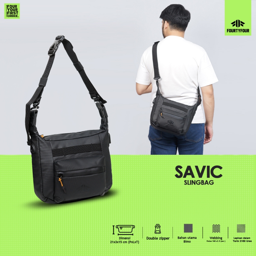 Jual FOURTYFOUR SAVIC - Tas Selempang Pria - Tas Sling Bag Waterproof ...