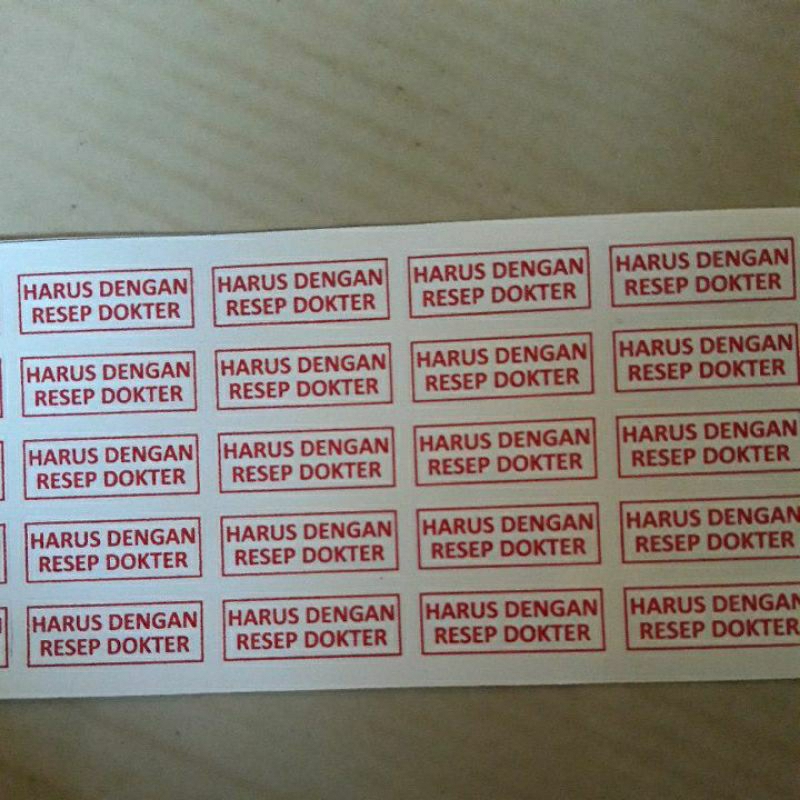 Jual Stiker Label Harus dengan Resep Doktor | Shopee Indonesia